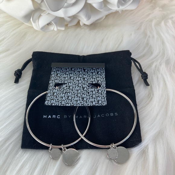 Marc By Marc Jacobs | Jewelry | Nwt Marc Jacobs Enamel Logo Hoop Disc ...